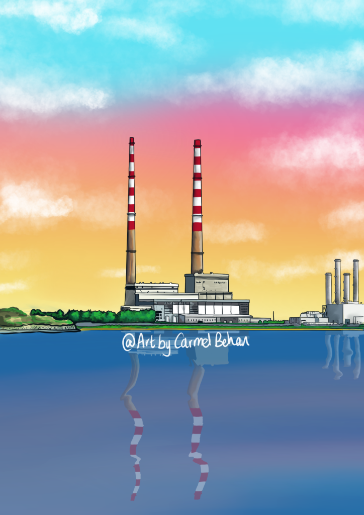 Dublin Poolbeg Chimneys - Irish Art Gallery